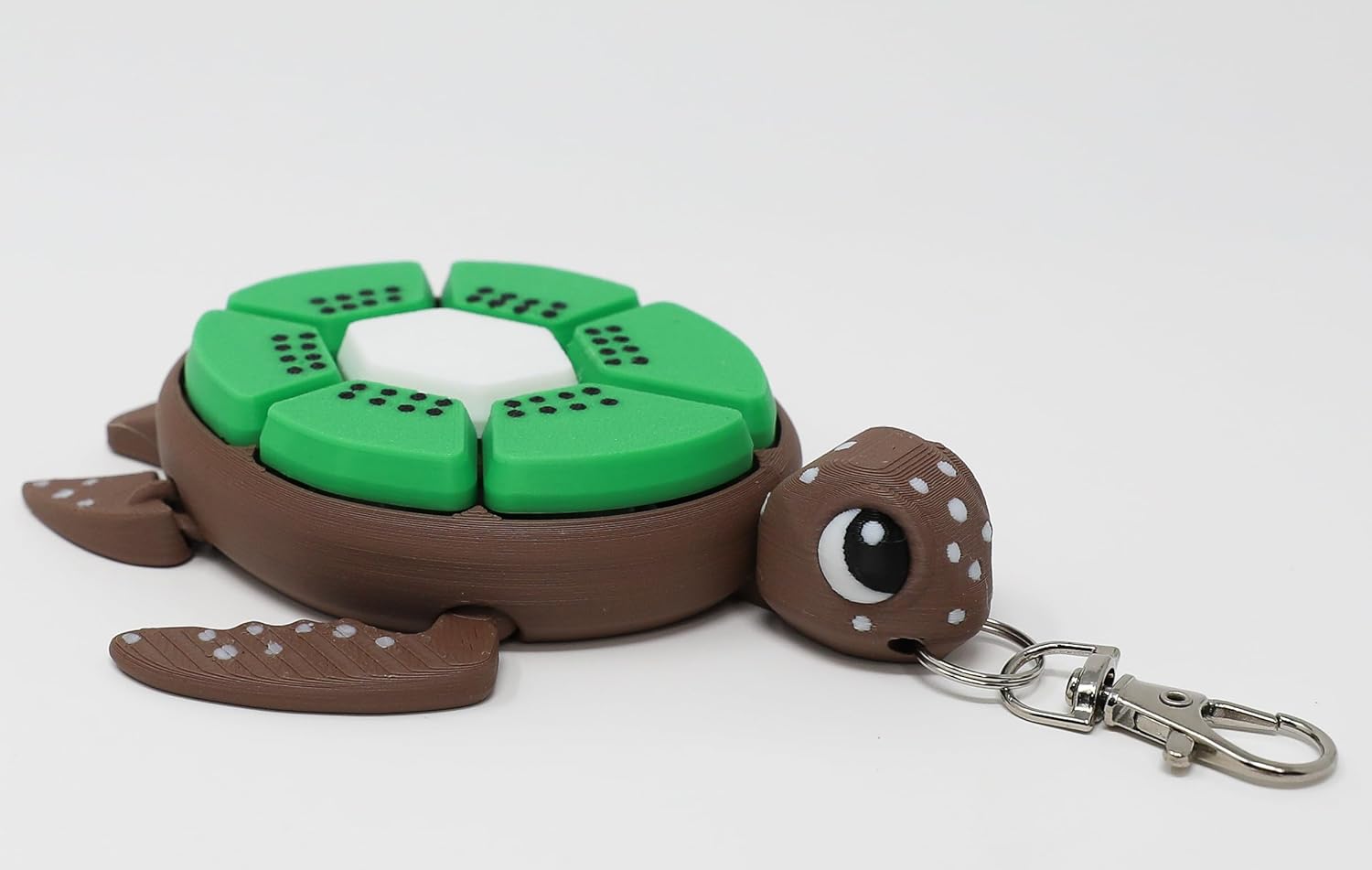 Fruit Turtle Fidget Clicker Keychain 3D Printed - Sensory Stress Relie ...